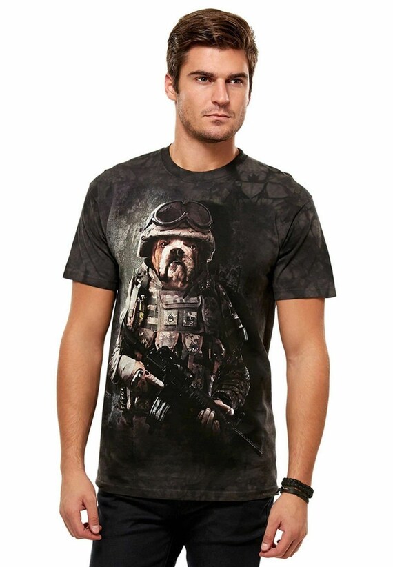 Marine Sam Bulldog Dog Military Funny Cute Dogs Mount… - Gem