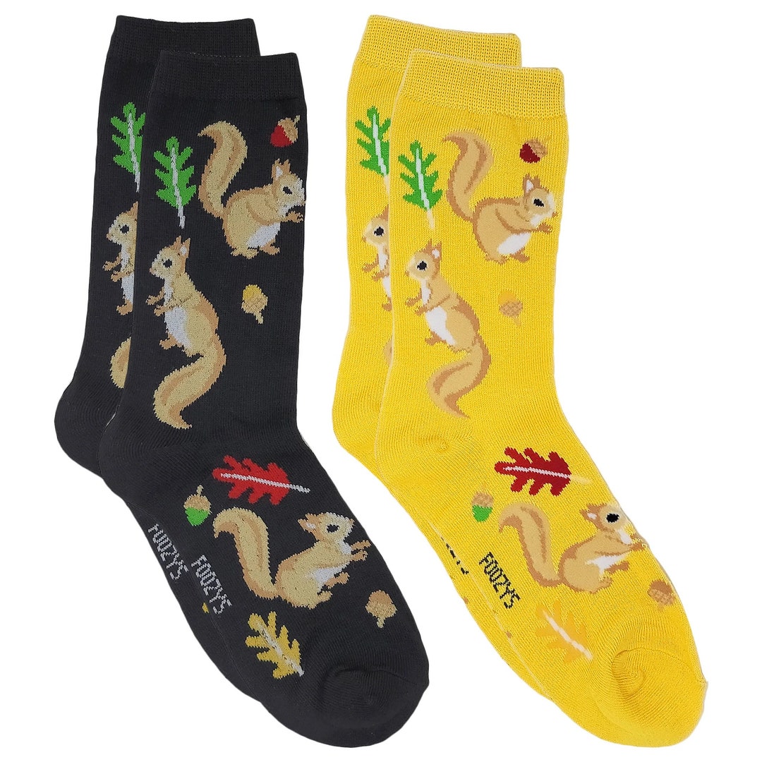 Squirrel Tree Ground Squirrels Cute Rodents Animal 2 Pairs Women's ...