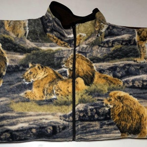 Zoofleece Plush Comfortable Lions Big Cats Fleece Jacket - Etsy