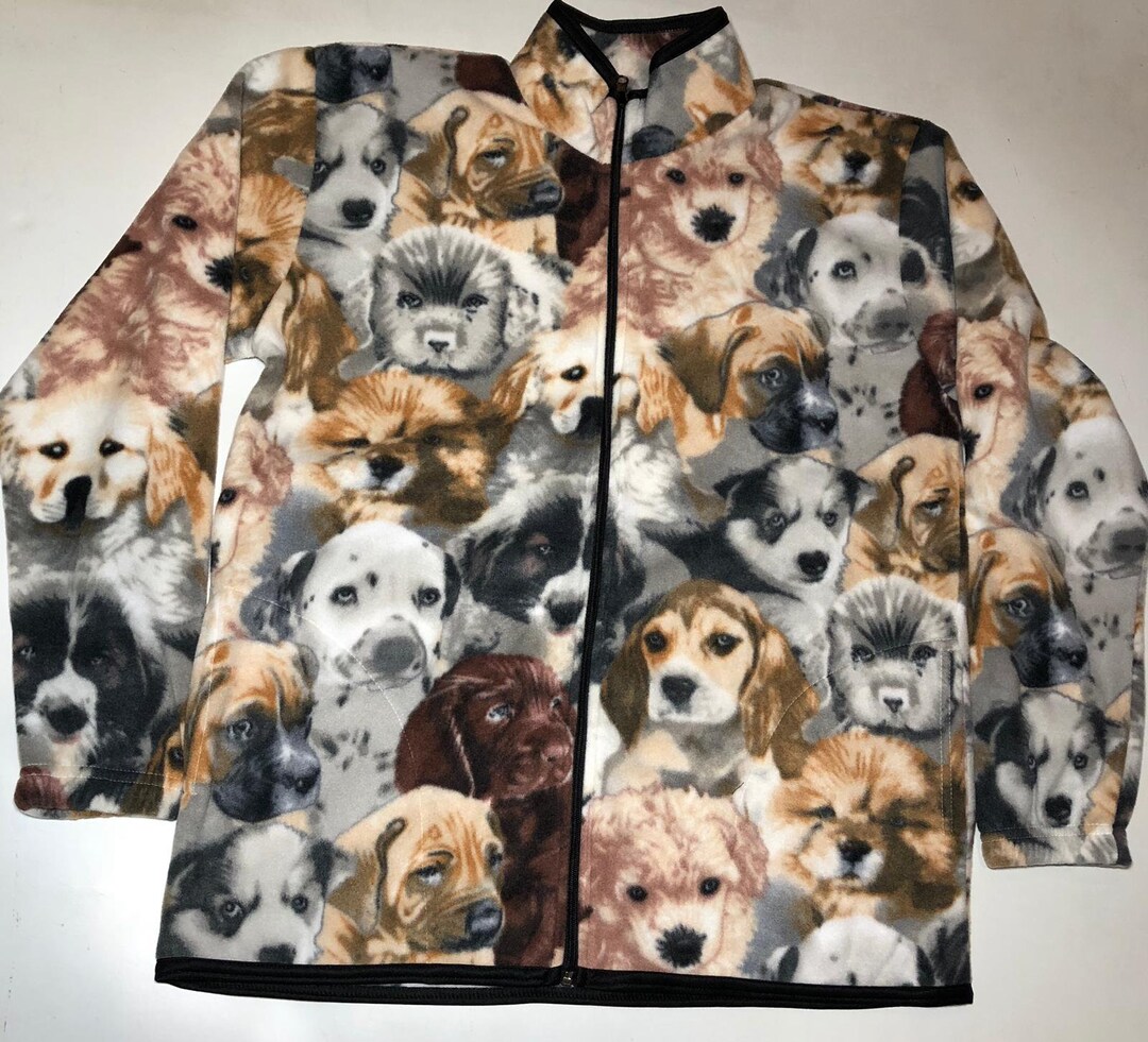 Zoofleece Dogs Cute Puppies Dog Fleece Jacket Best Friend Gift Birthday ...