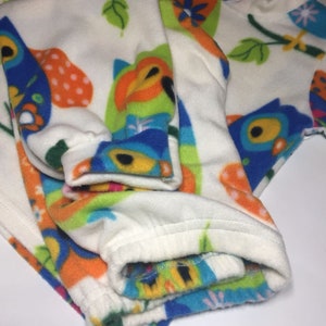 White Owls Fleece Pj's Kids Boys Girls Winter Warm Pajamas Barn Owl ...