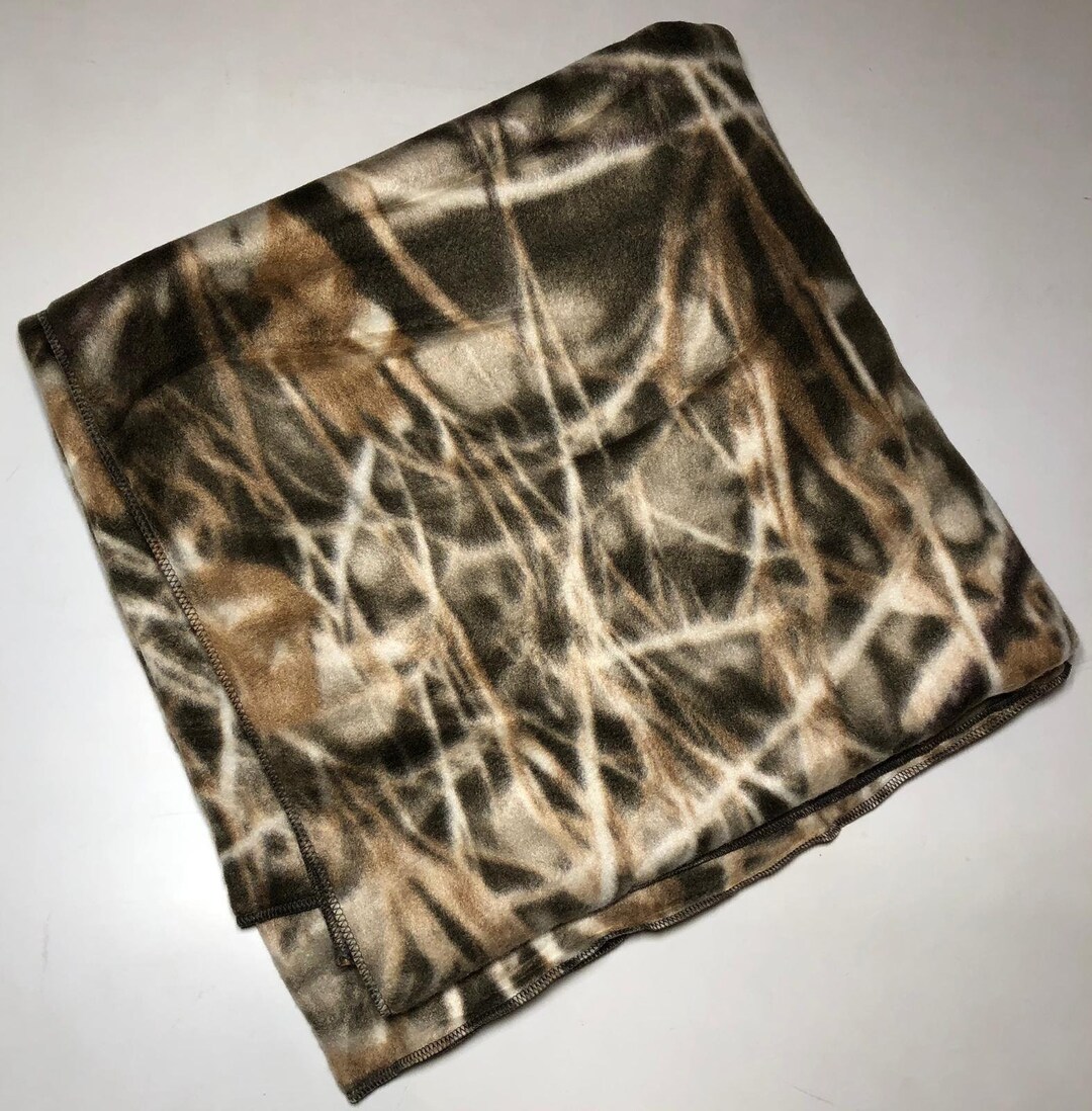 Zoofleece Shadow Grass Brown Tree Camo Camouflage Hunting Sport Fleece ...