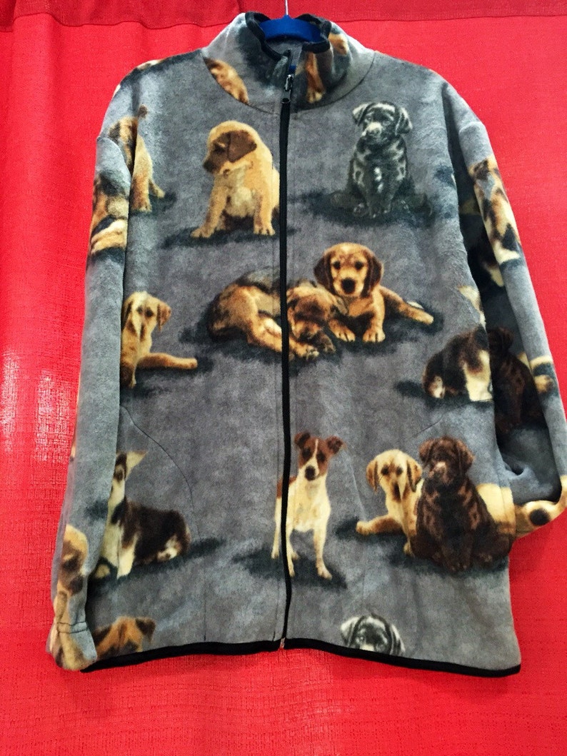Zoofleece Dogs Cute Puppies Gray Fleece Beagle Beagles Jacket | Etsy