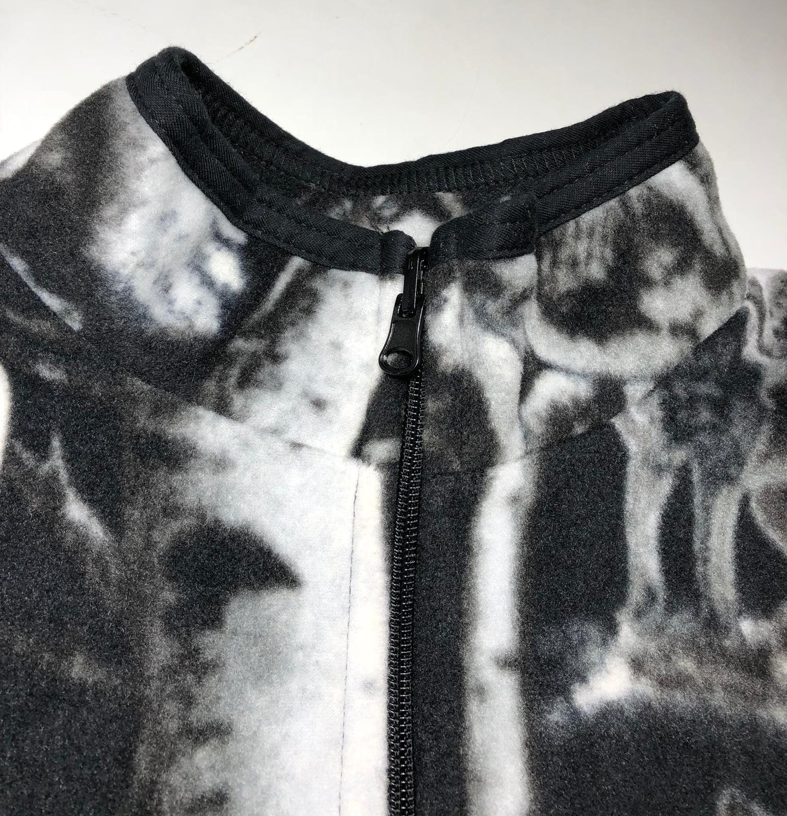 Zoofleece Black Wolf Fleece Jacket Winter Wolves Howling Moon - Etsy