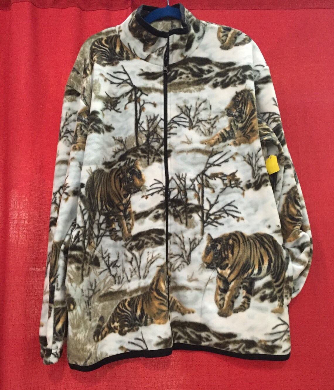 Zoofleece Snow Tigers Fleece Jacket Winter Warm Exotic Jungle | Etsy