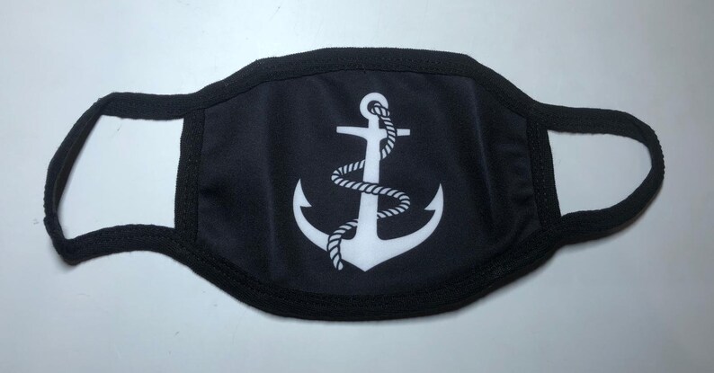 Anchor Coastal Beach Nautical Boat Anchors Ships Face Mask | Etsy