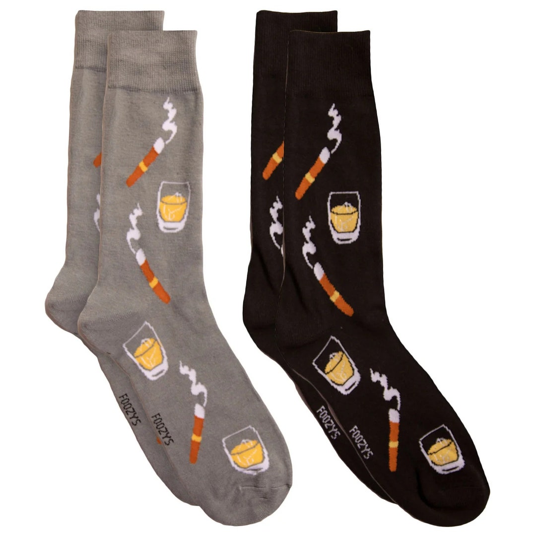 Mafia Scotch Cigar Smoke Drinking Smoking Classy 2 Pairs Men's Socks - Etsy