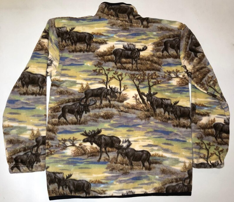 Zoofleece Moose Winter Fleece Jacket Ugly Sweater Funny | Etsy