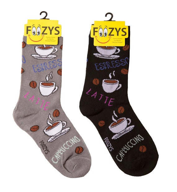 Hot Coffee Expresso Latte Cappuccino Drink Morning Fun Socks 2 - Etsy