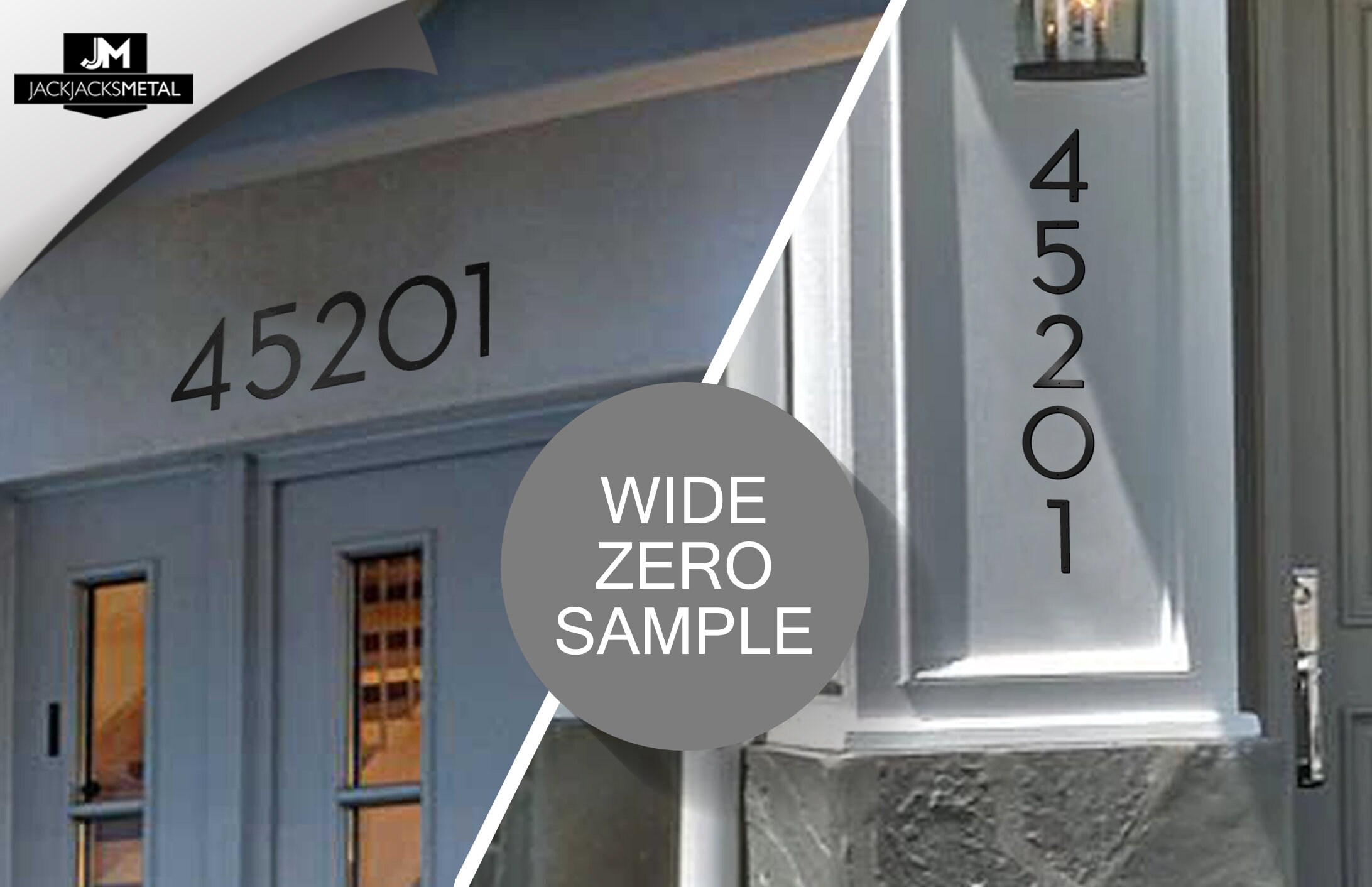 8" Metal House Number - Modern Font House Number - Metal Address Number ...