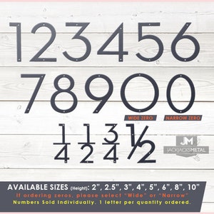 5" Custom Metal Address Numbers - Metal House Numbers - Street Address ...