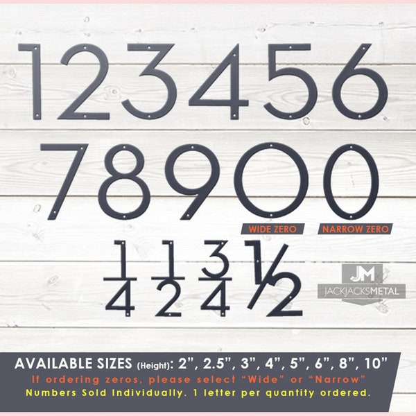Metal House Numbers - Etsy
