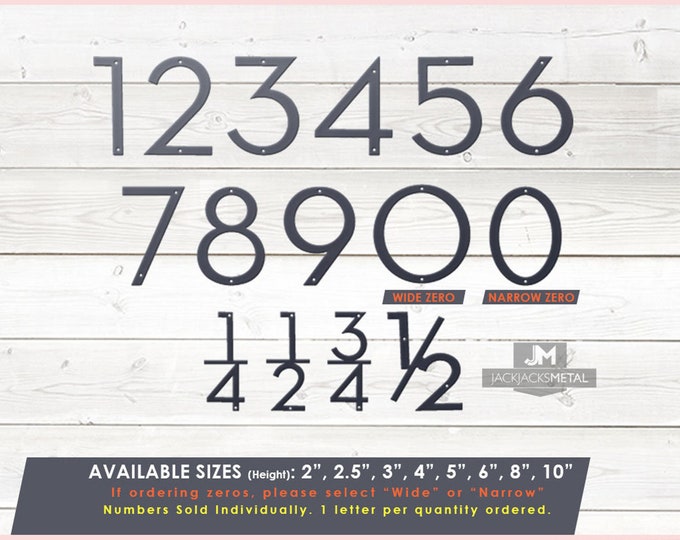 5 Custom Metal Address Numbers Metal House Numbers - Etsy