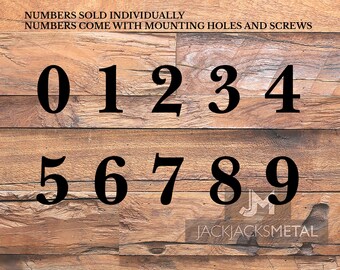5 Custom Metal Address Numbers Metal House Numbers - Etsy