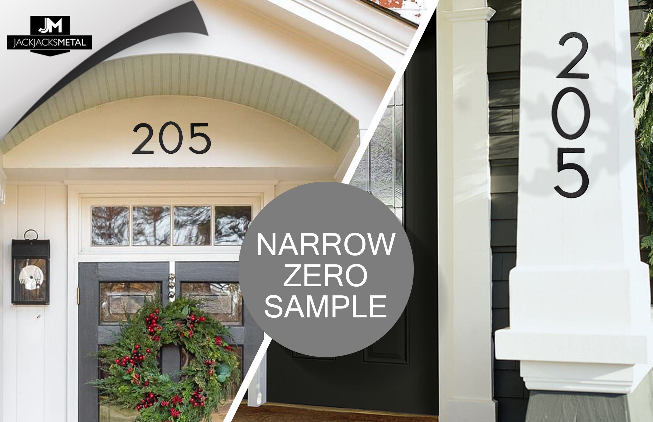 8" Metal House Number - Modern Font House Number - Metal Address Number ...