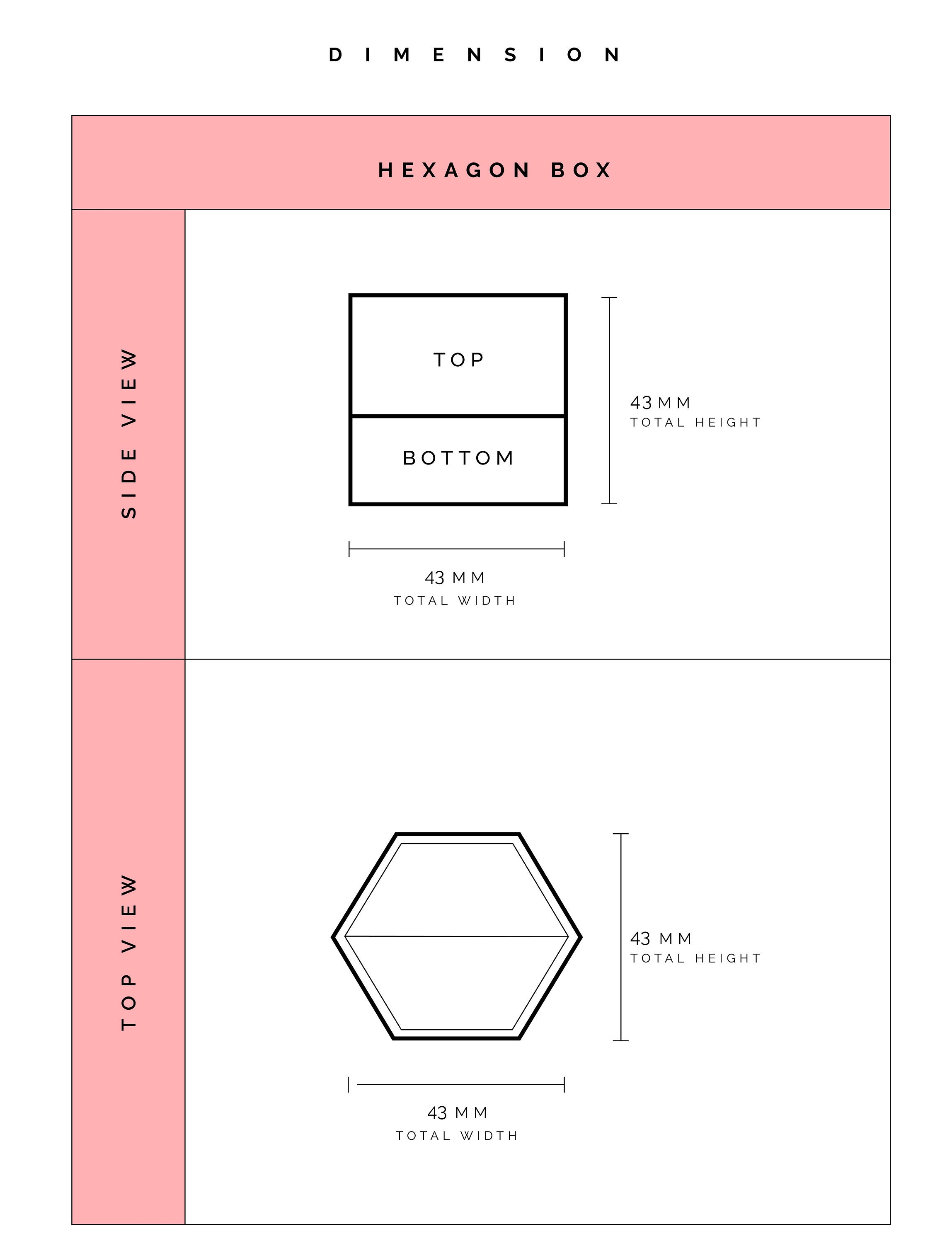 Velvet Ring Box Royal Blue Color Hexagon Shape Double or | Etsy