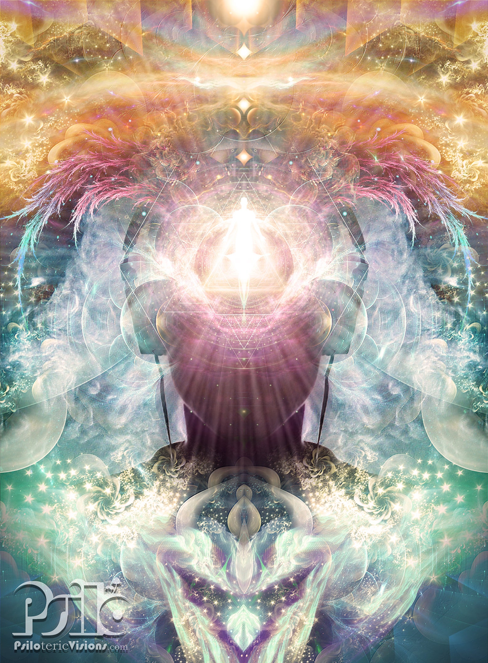 Musical Vibrations CANVAS, Headphones Art Print, Visionary Art ...