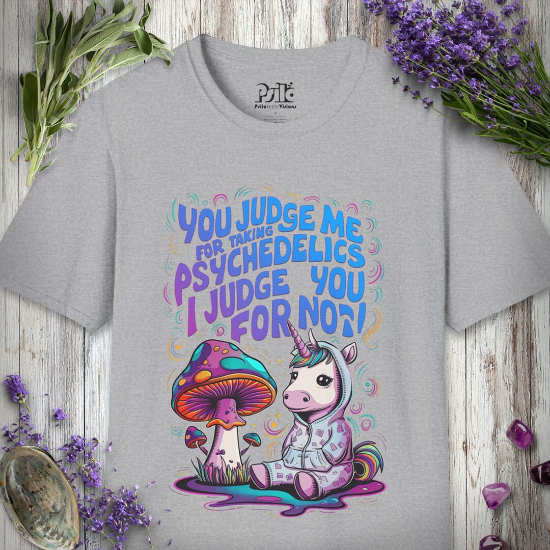 Funny Psychedelics T-SHIRT - Trippy Magic Mushroom Tee, Psilocybin ...