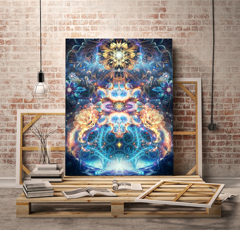 Polaris North Star CANVAS Visionary Art Print Psychedelic - Etsy