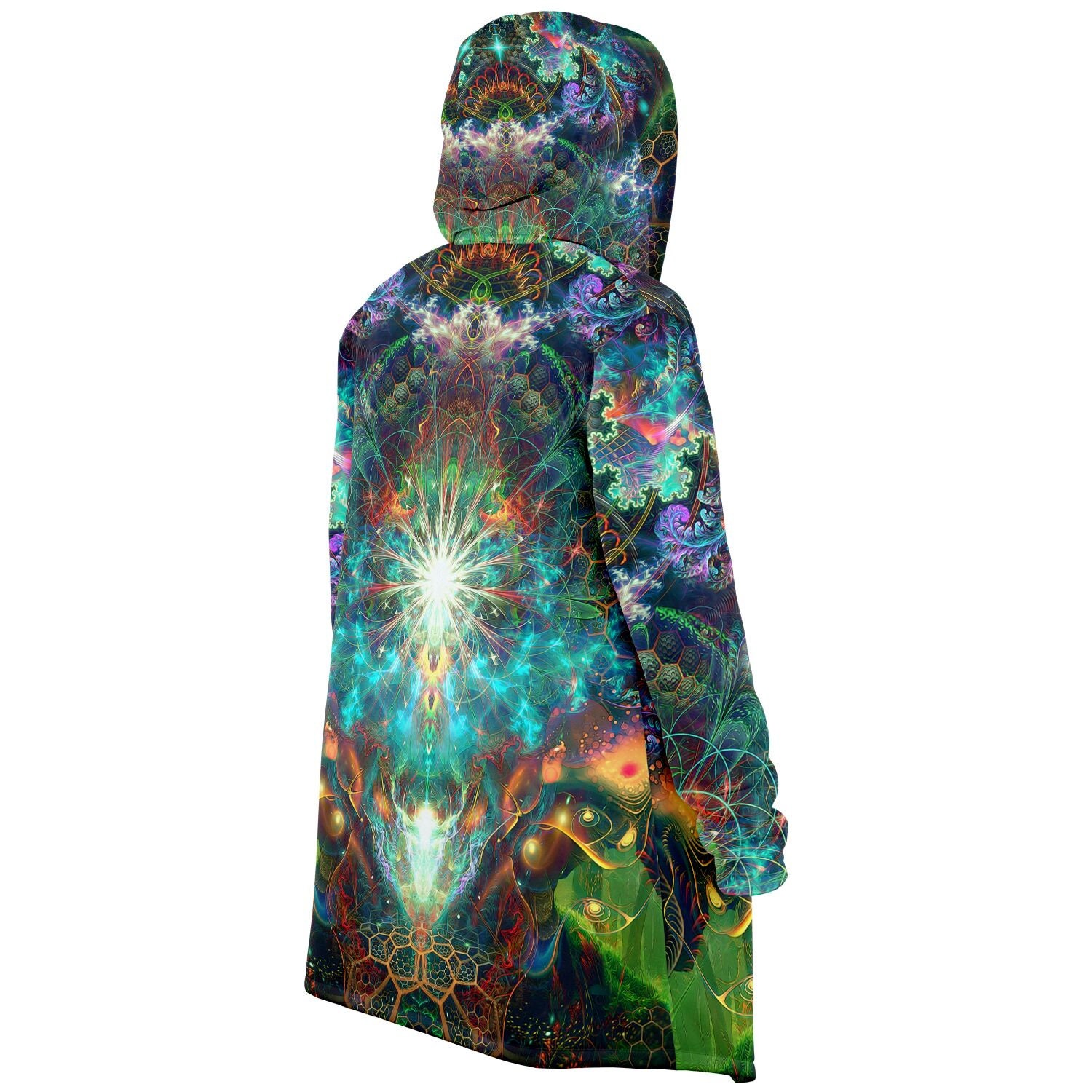 Fantasy Forest Tree MICROFLEECE CLOAK, Fractal Energy Festival Cloak ...