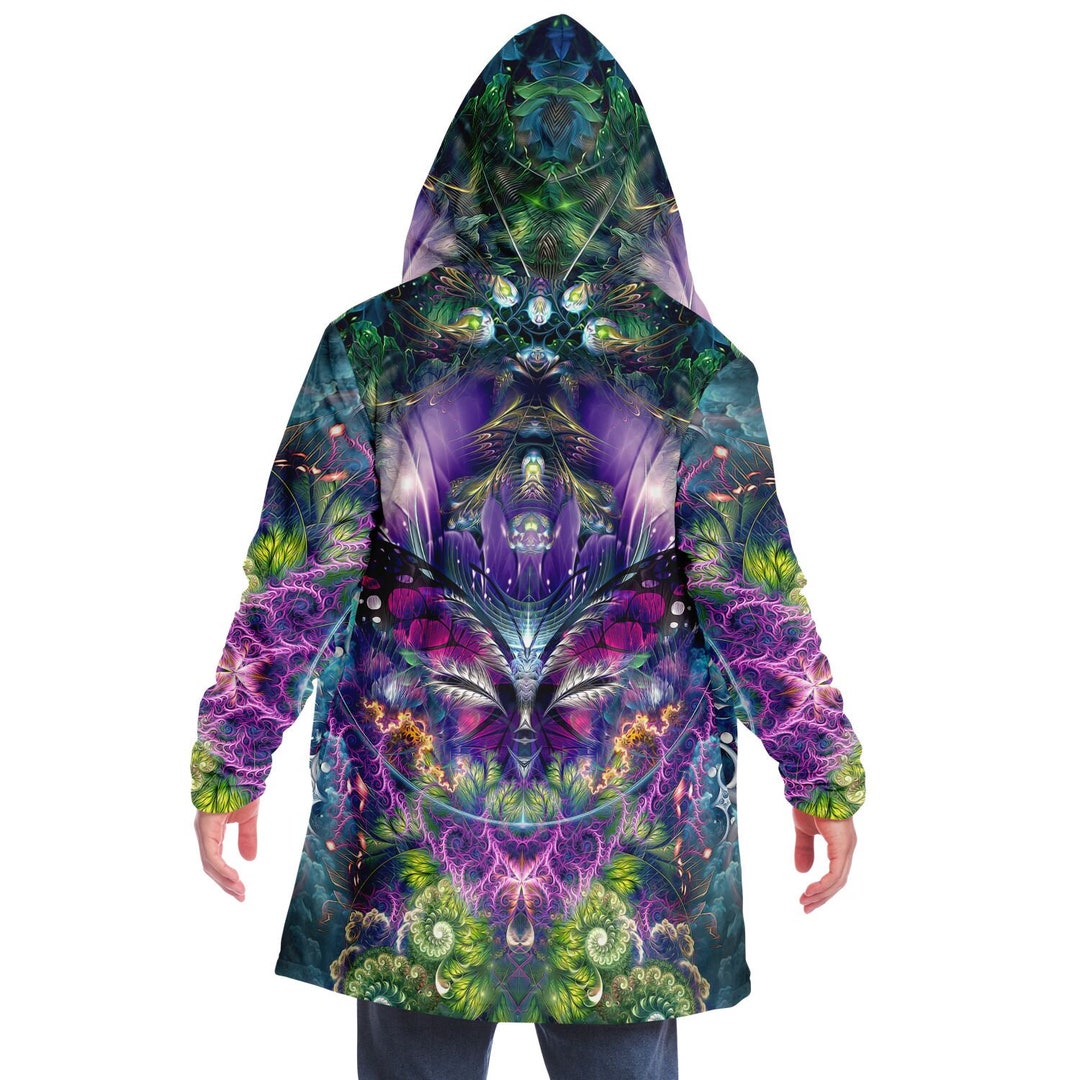 Fantasy Butterfly MICROFLEECE CLOAK, Festival Cloak, Psychedelic Cape ...