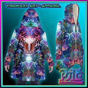 Tiger HOODED CLOAK, Visionary Art, Moon Phase, Psychedelic Festival ...