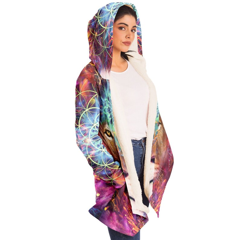 Lion - Lioness MICROFLEECE CLOAK, Visionary Art Festival Cloak ...