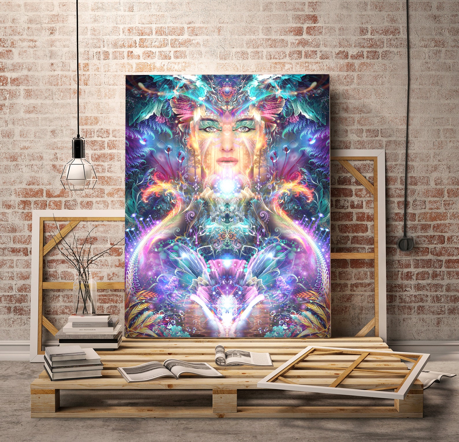Ayahuasca Art CANVAS Print, Shaman Art, Visionary Art, Psychedelic ...
