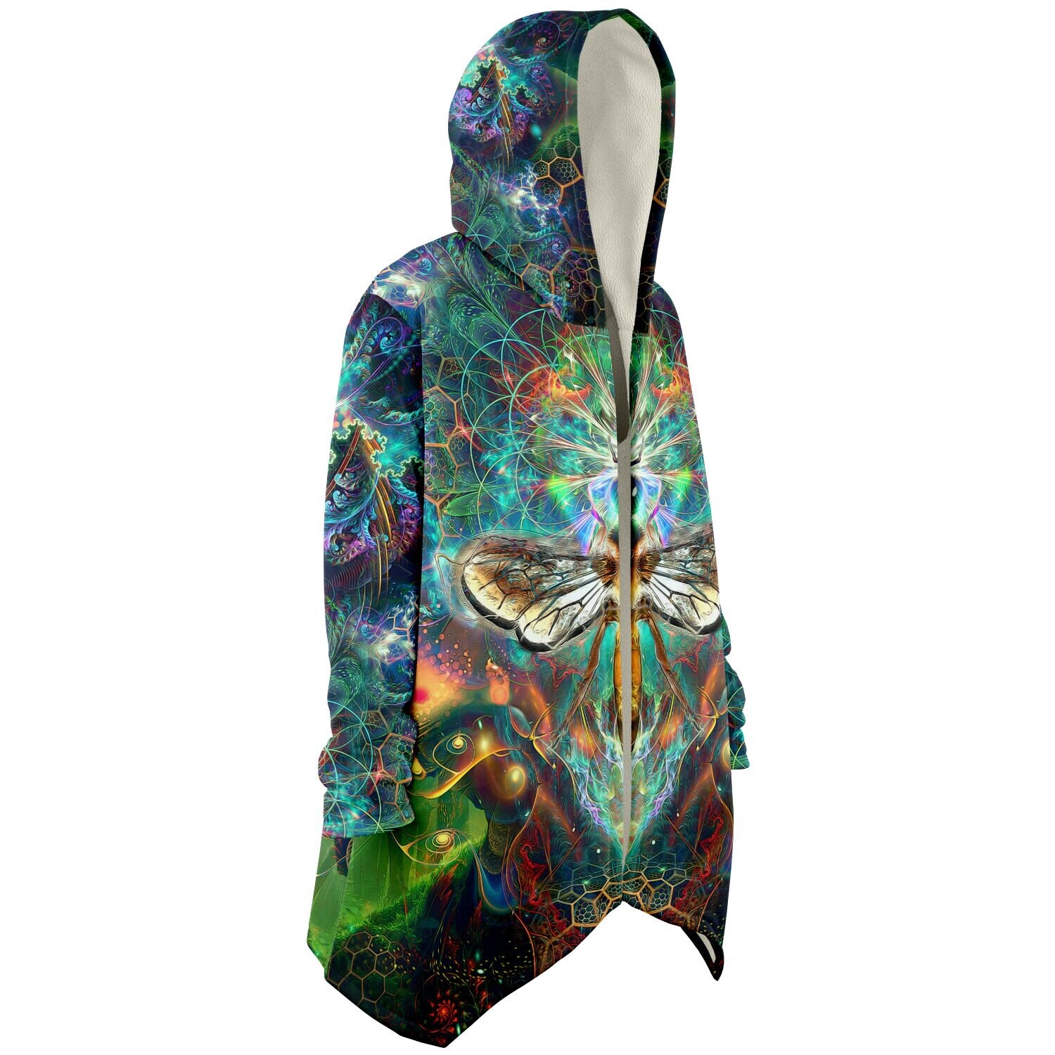 Fantasy Honey Bee MICROFLEECE CLOAK, Festival Cloak, Psychedelic Cape ...