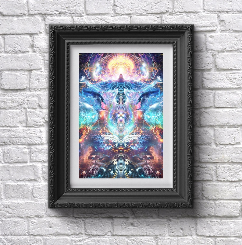 Raven Art POSTER Raven Visionary Art Psychedelic Art - Etsy