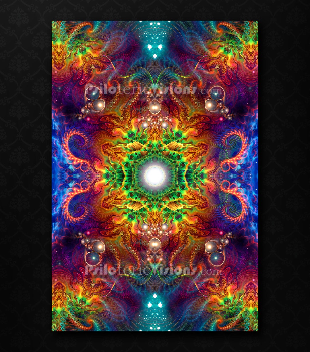 Fractal Fantasy TAPESTRY, Psychedelic, Trippy, DMT, Visionary Art, Wall ...