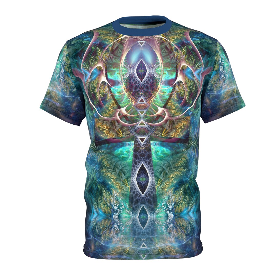 Ankh Visionary Art T-shirt, Premium Psytrance Festival Rave Shirt ...
