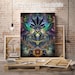Marijuana TAPESTRY, Cannabis Art, Visionary Art, Psychedelic Art ...