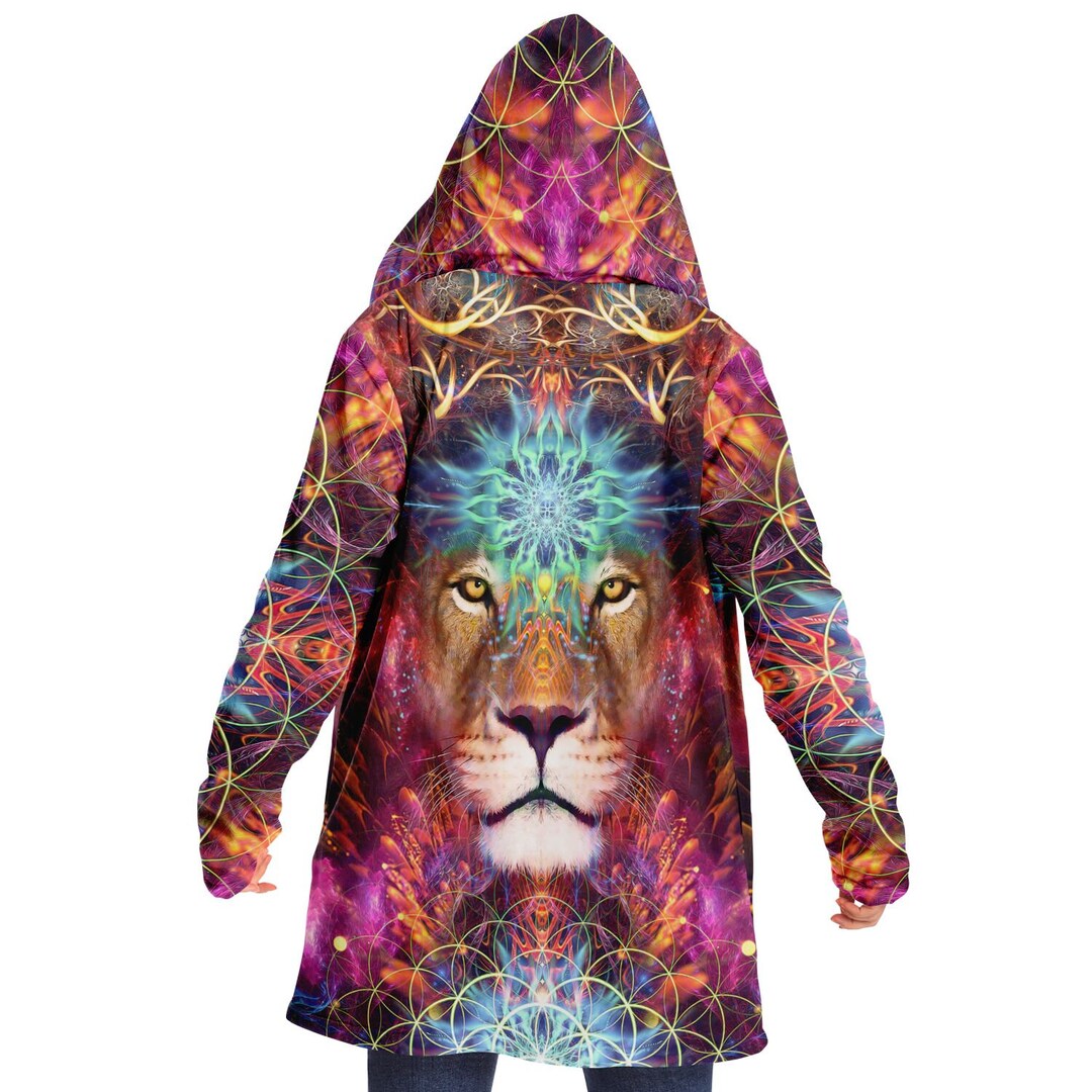 Lion - Lioness MICROFLEECE CLOAK, Visionary Art Festival Cloak ...