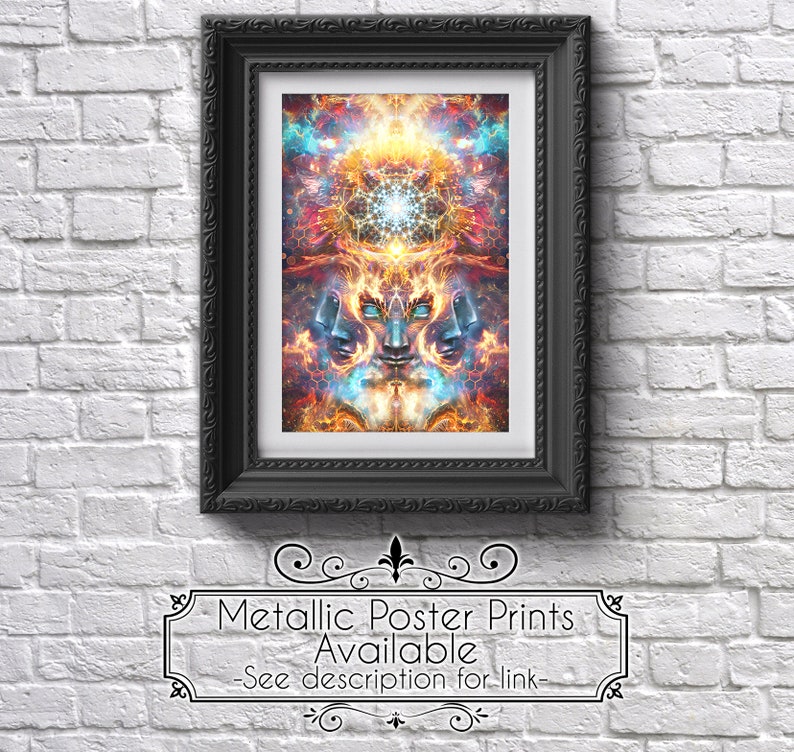 Psychedelic DMT CANVAS Many Faced God Visionary Art - Etsy