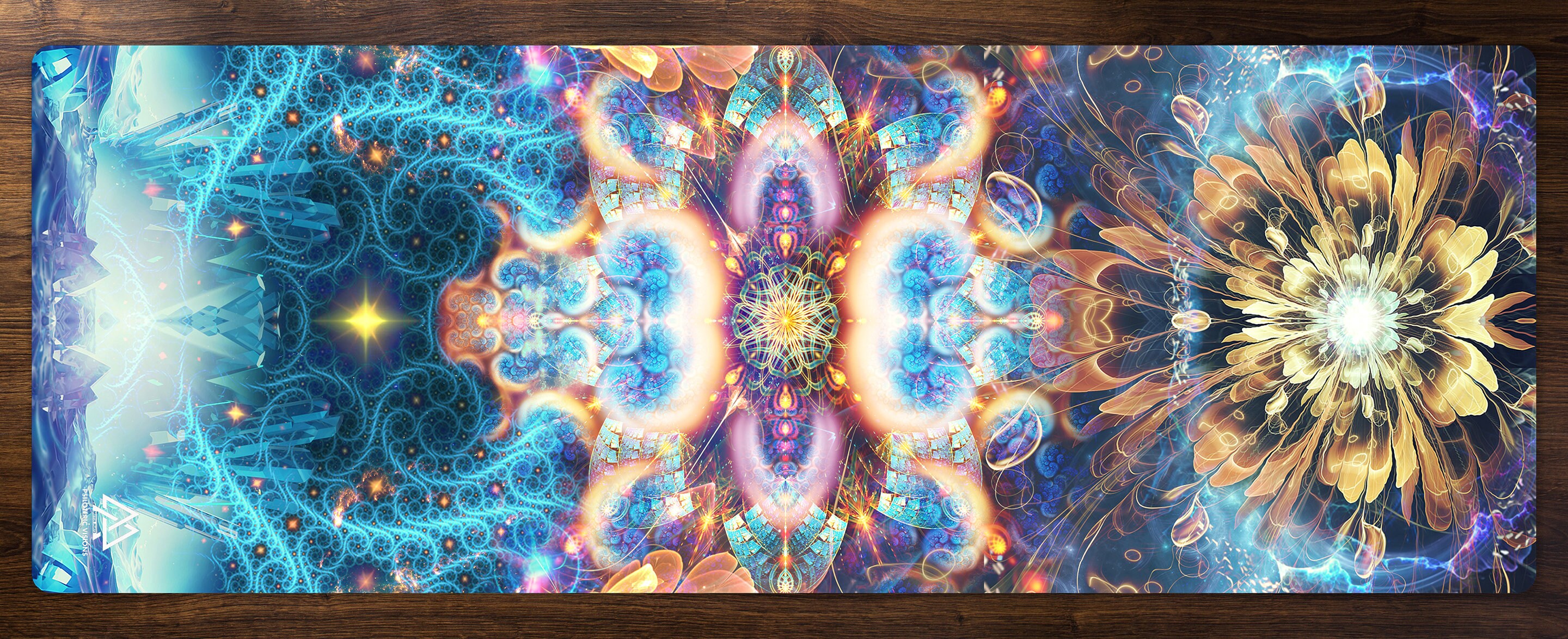 Cosmic Star YOGA MAT, Visionary Art, Psychedelic Fractal, Natural ...