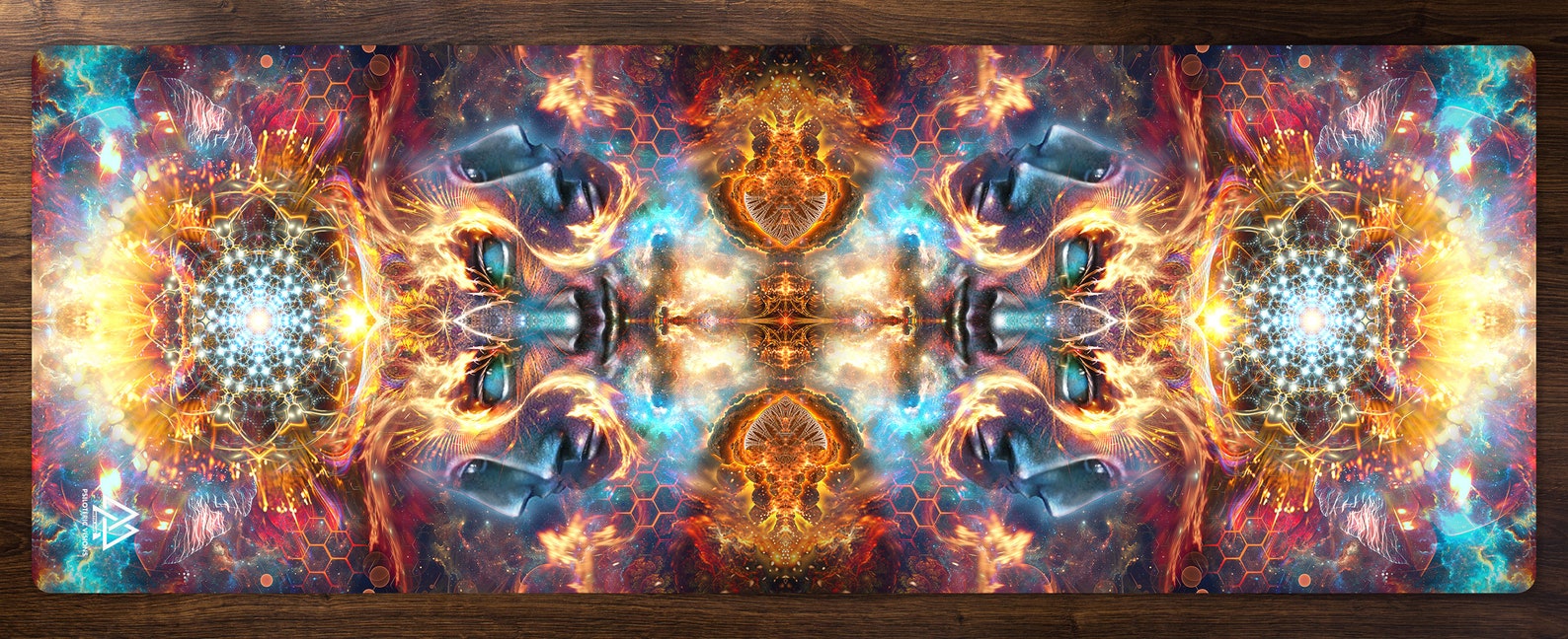DMT God Head YOGA MAT, Visionary Art, Psychedelic Fractal, Fire, Cosmic ...