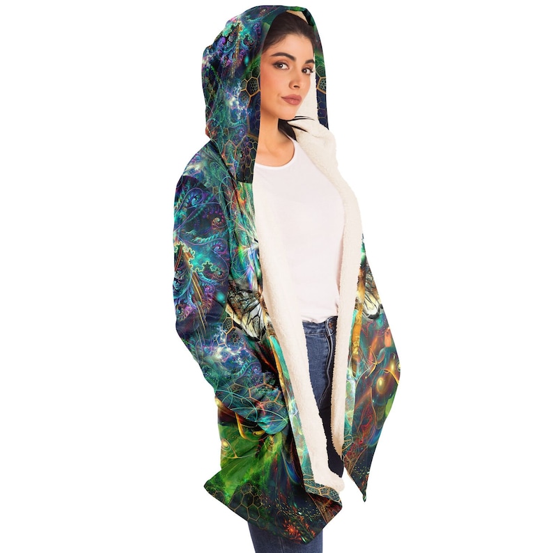 Fantasy Honey Bee MICROFLEECE CLOAK, Festival Cloak, Psychedelic Cape ...