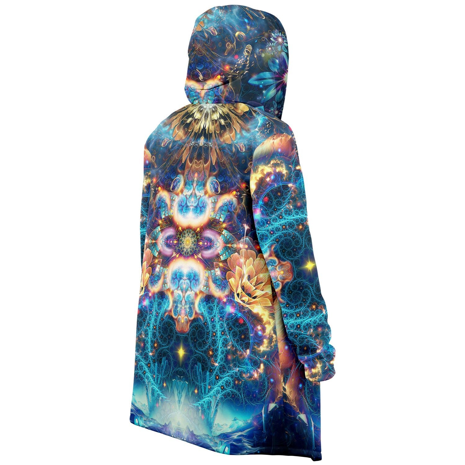 Cosmic Fantasy Rave MICROFLEECE CLOAK, Festival Cloak, Psychedelic ...