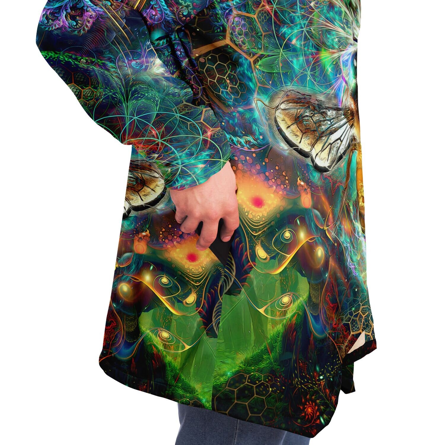Fantasy Honey Bee MICROFLEECE CLOAK, Festival Cloak, Psychedelic Cape ...