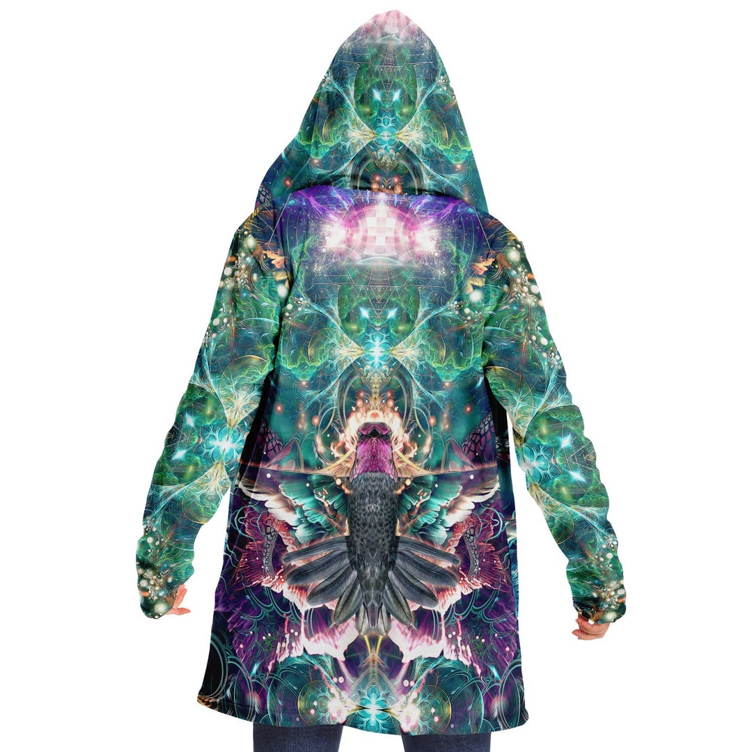 Hummingbird MICROFLEECE CLOAK, Visionary Art Festival Cloak ...