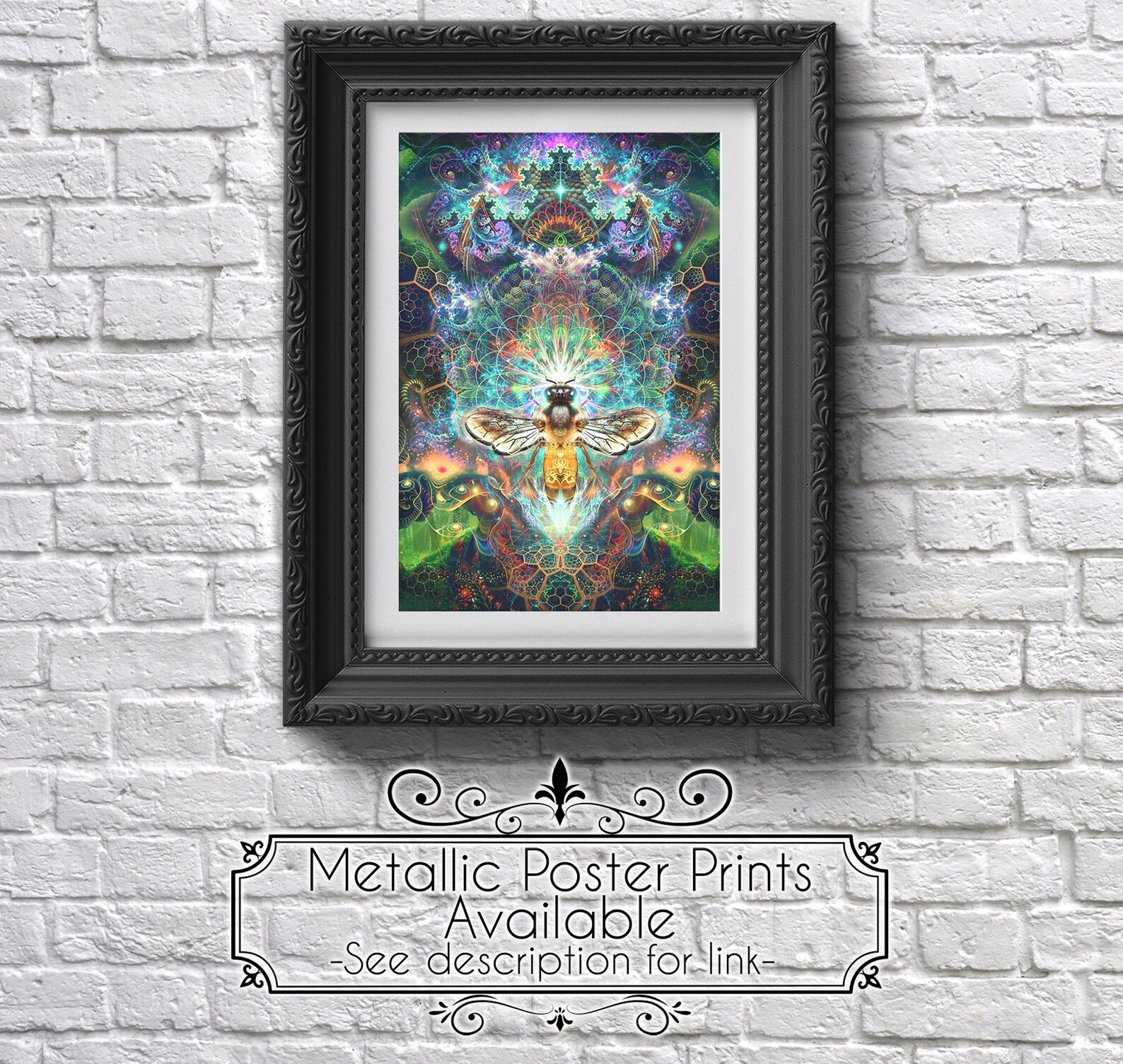 Psychedelic Bee TAPESTRY - Etsy