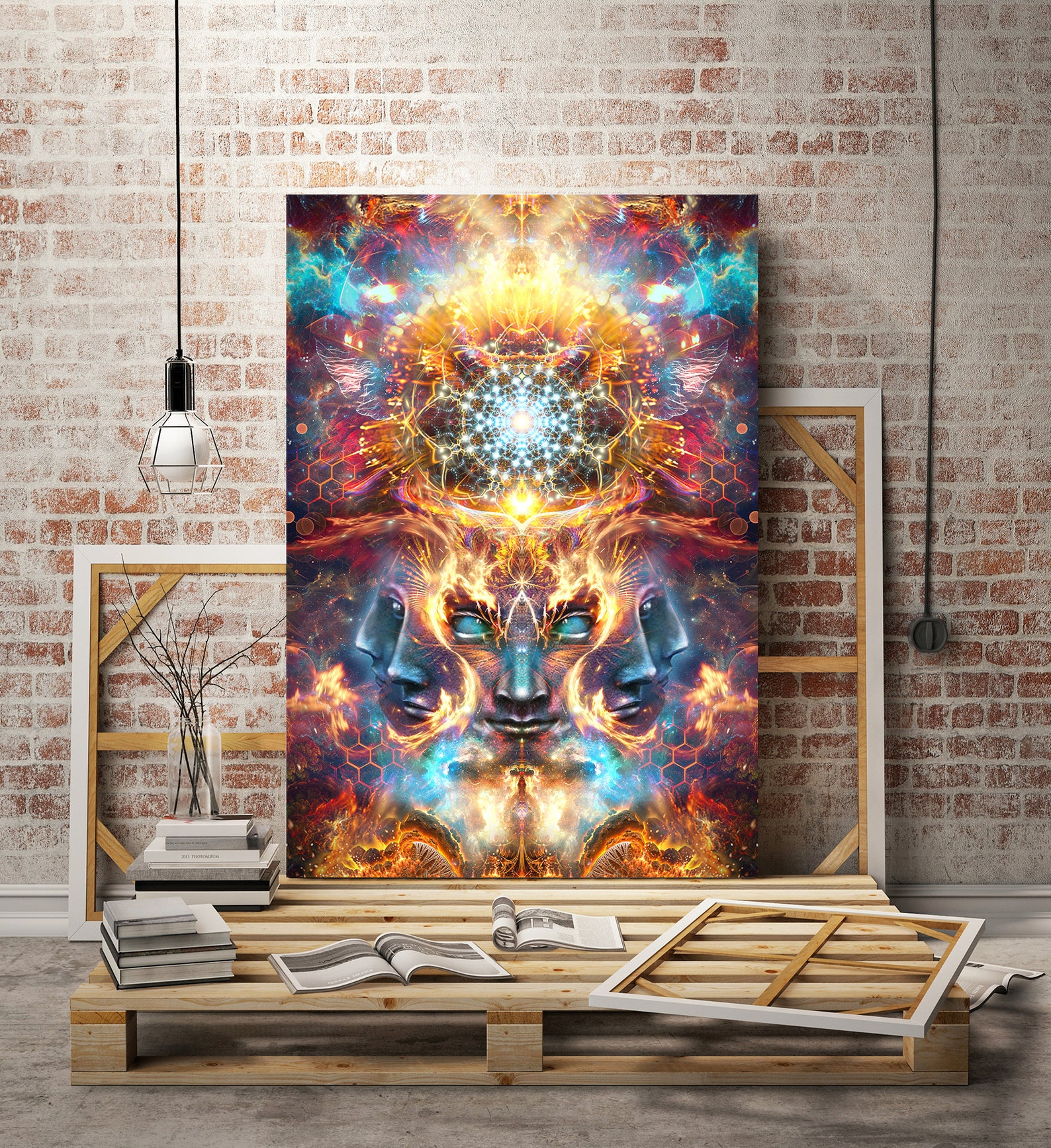 Psychedelic DMT CANVAS Many Faced God Visionary Art - Etsy