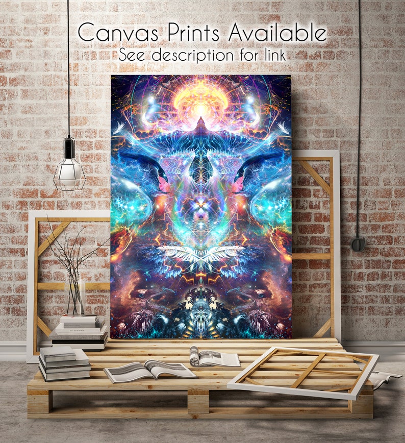 Raven Art POSTER Raven Visionary Art Psychedelic Art - Etsy