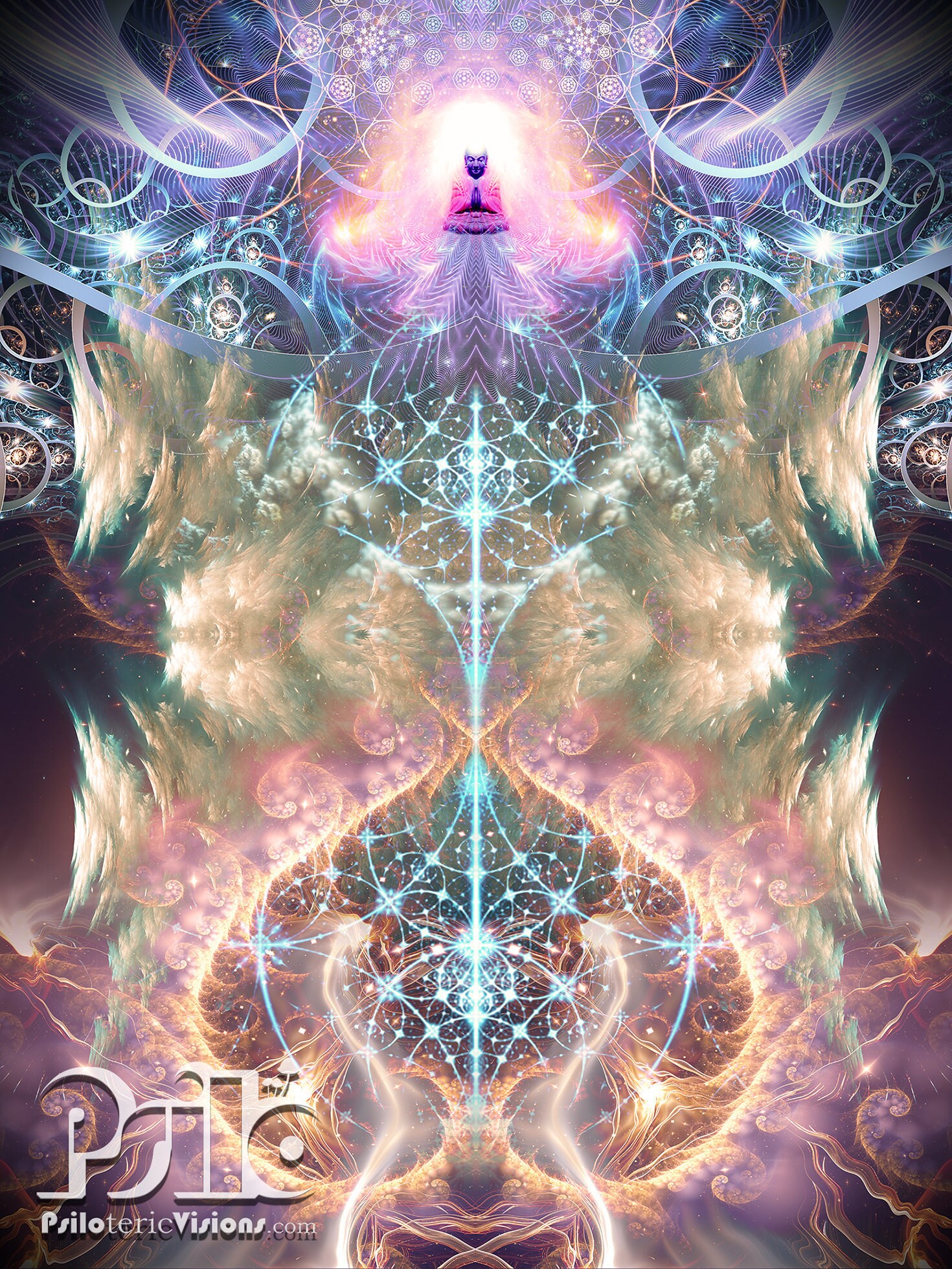 Psychedelic Art Buddha