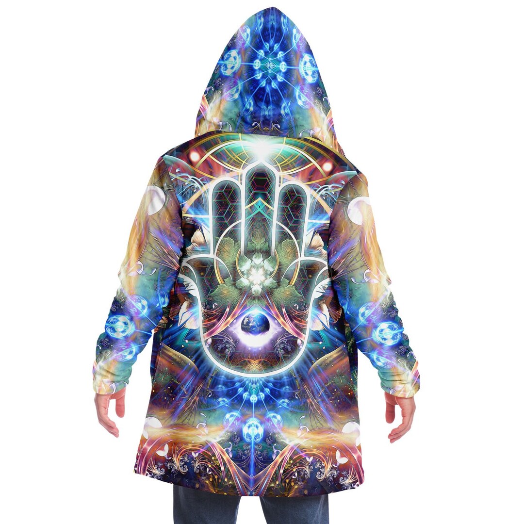Hamsa MICROFLEECE CLOAK, Khamsa, Visionary Art, Psychedelic Festival ...