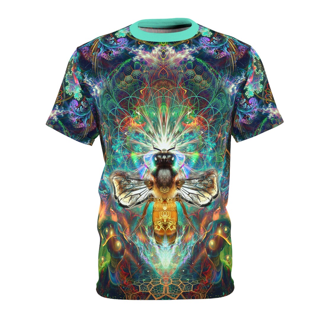 Fantasy Honey Bee Visionary Art T-shirt, Premium Festival Rave Shirt ...