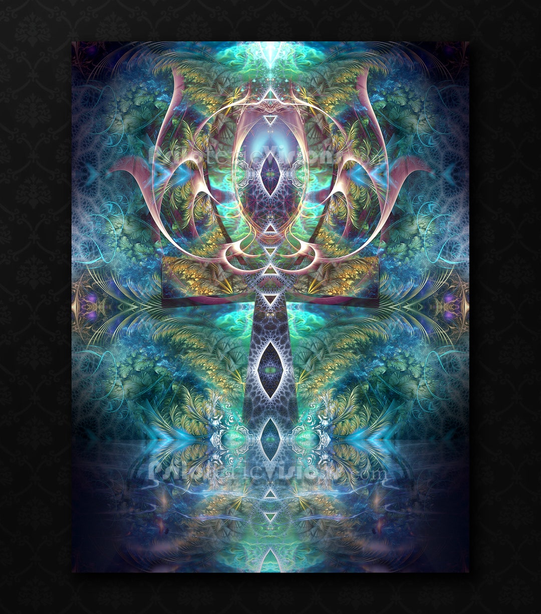 Ankh Art TAPESTRY, Key of Life, Spiritual, Egyptian Symbol, Egypt, DMT ...