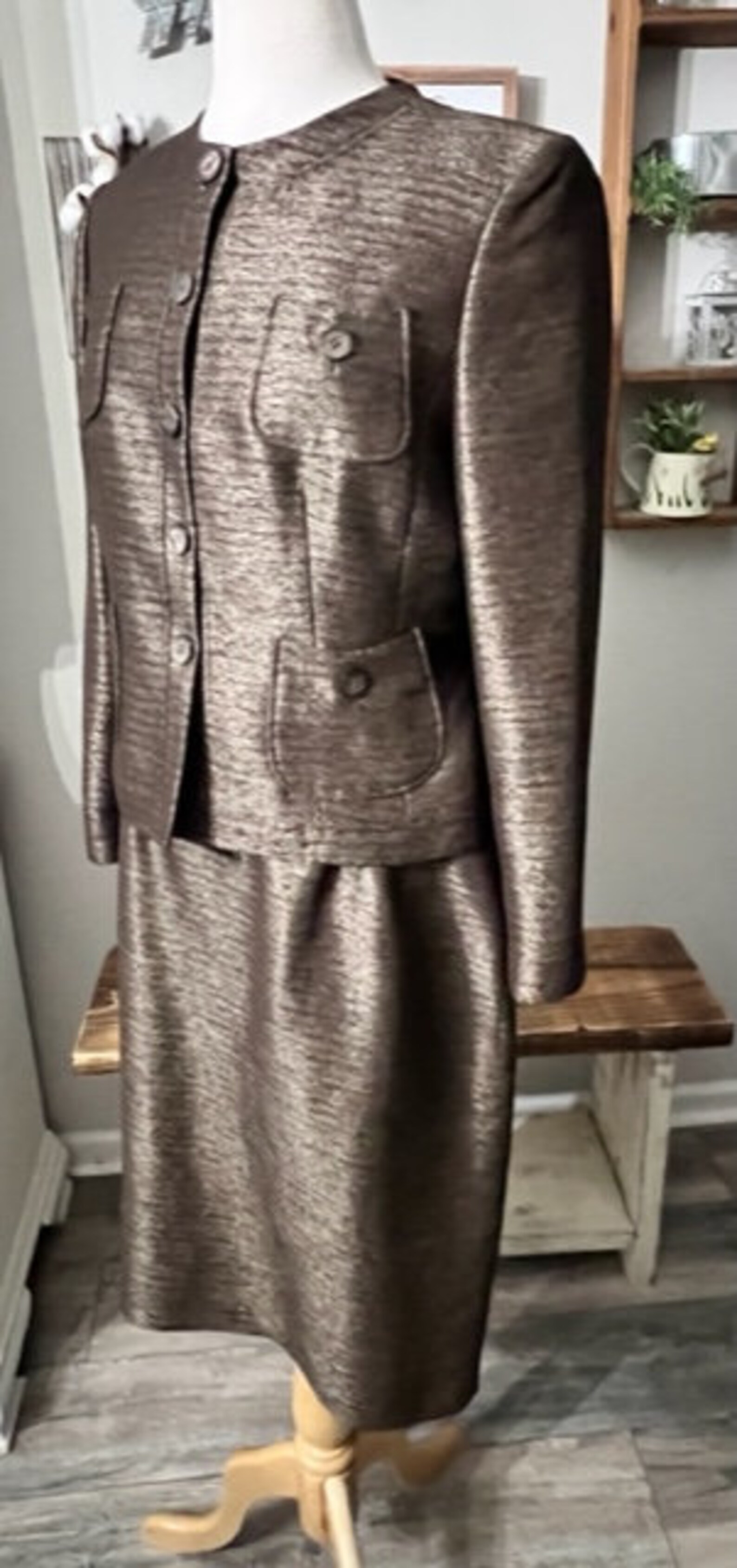 Vintage Woman Sut Formal Brown Suit Mother of the Bride - Etsy