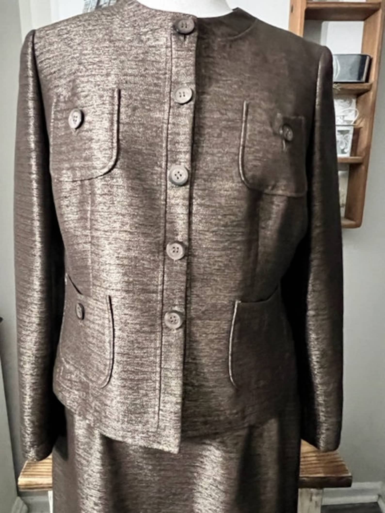 Vintage Woman Sut Formal Brown Suit Mother of the Bride - Etsy